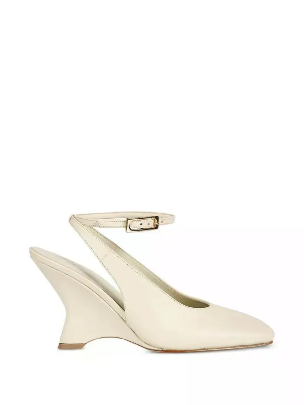 GIABORGHINI Square Toe Ankle Strap Heeled Pumps
