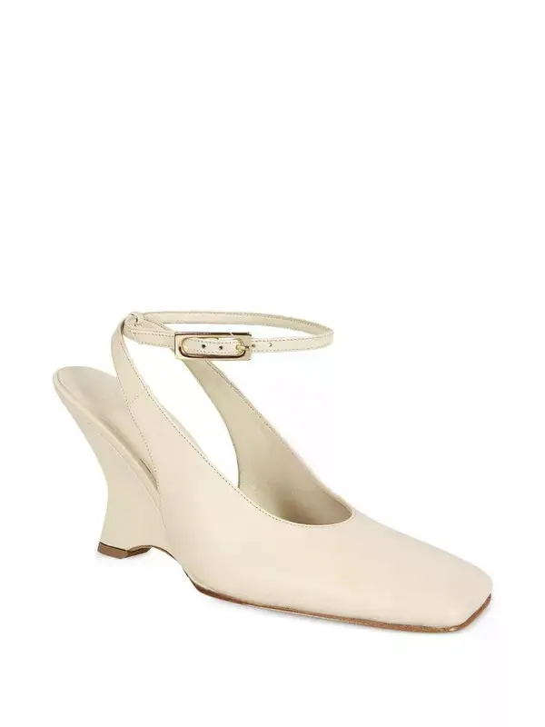 GIABORGHINI Square Toe Ankle Strap Heeled Pumps