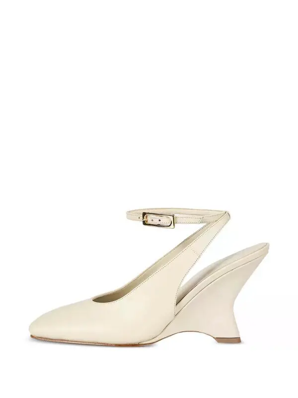 GIABORGHINI Square Toe Ankle Strap Heeled Pumps