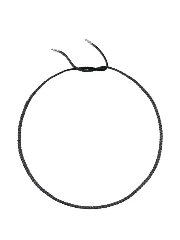 Chrome Hearts Braided-leather Chain Necklace - Black
