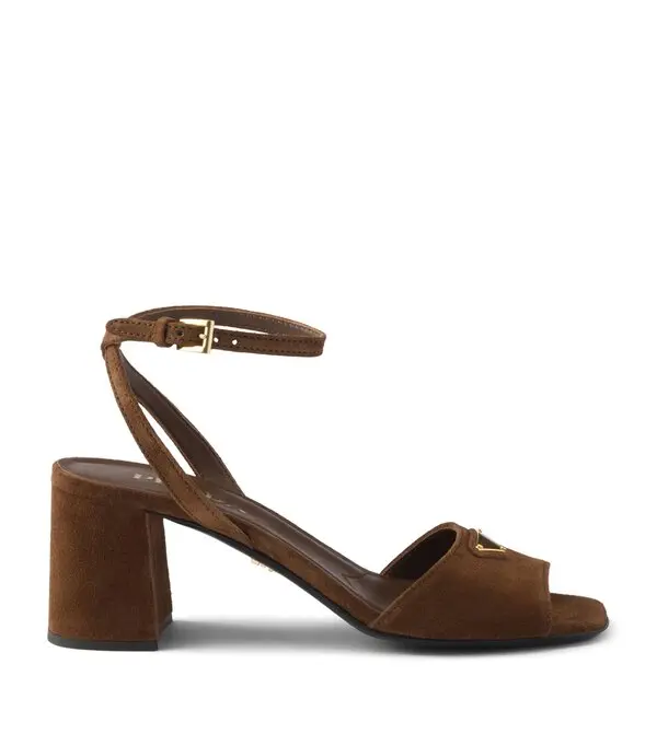 Prada Suede Heeled Sandals 55