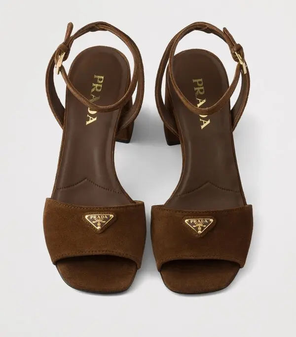 Prada Suede Heeled Sandals 55