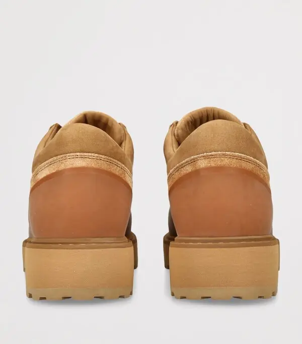 Diemme Leather Cornaro Due Gomma Low-top Boots - Beige