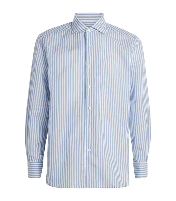 Corneliani Cotton-linen Stripe Shirt