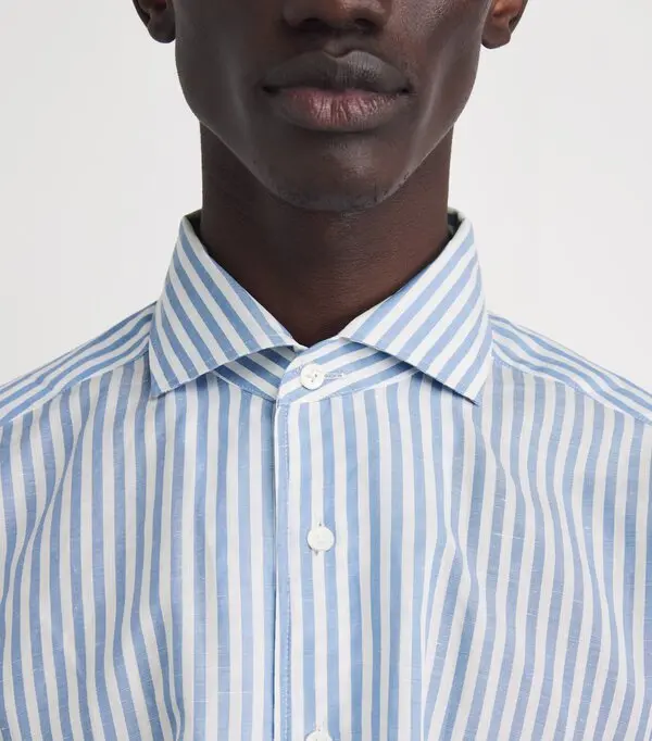 Corneliani Cotton-linen Stripe Shirt
