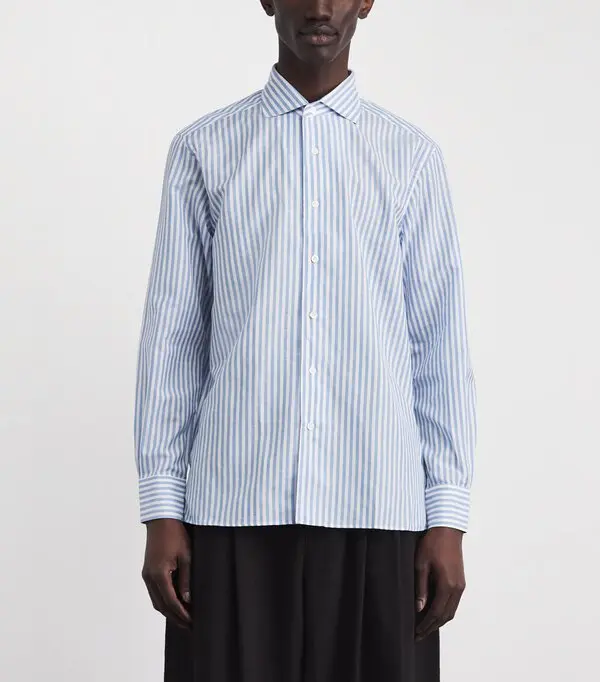 Corneliani Cotton-linen Stripe Shirt