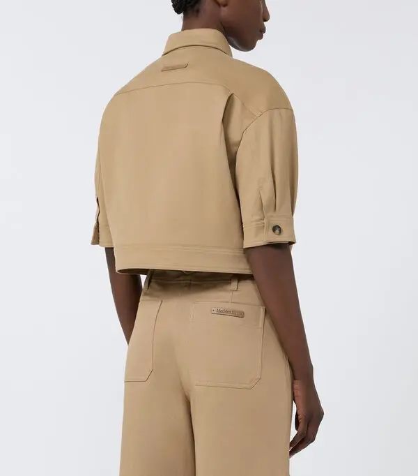 Max Mara Cotton Cropped Jacket - Beige
