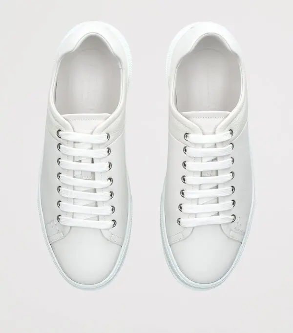 FERRAGAMO Leather Clayton Sneakers - White