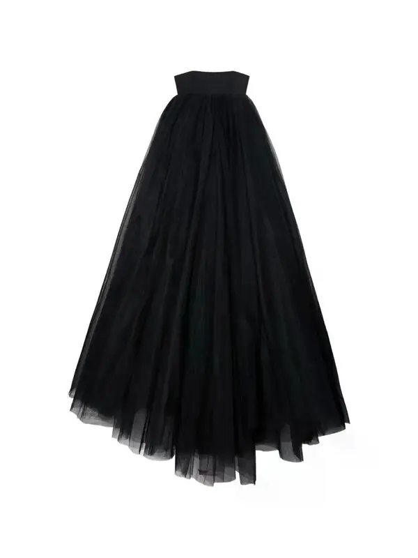 Off-White Strapless Tulle Dress