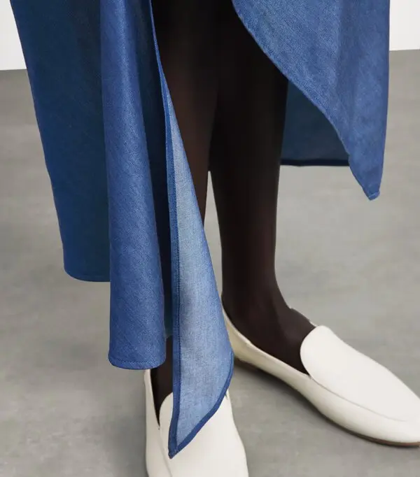Palmer//harding Motion Denim Midi Skirt