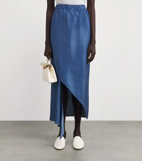 Palmer//harding Motion Denim Midi Skirt
