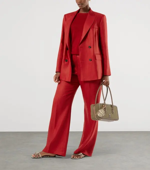 Marina Rinaldi Linen Straight Trousers