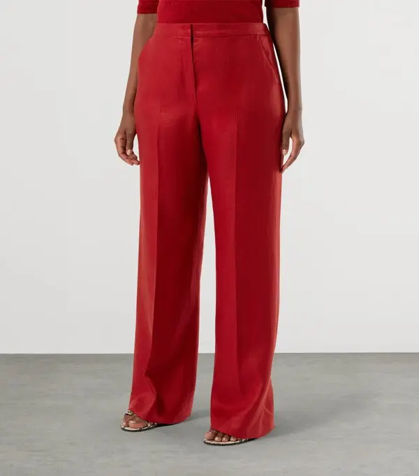 Marina Rinaldi Linen Straight Trousers