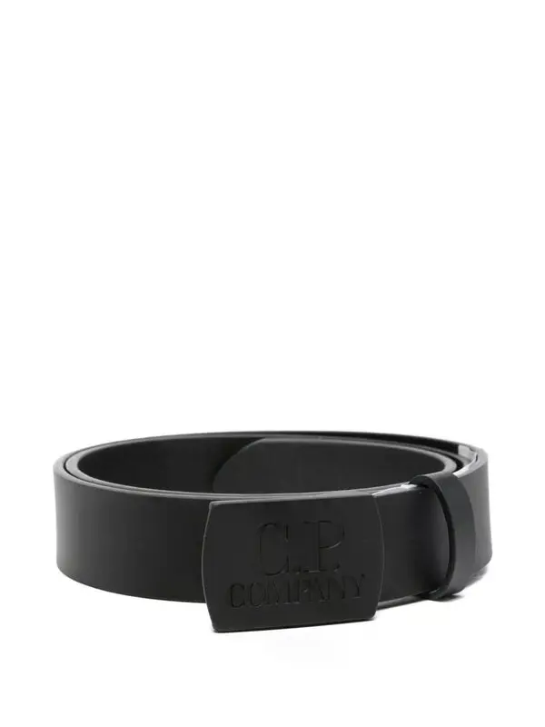 C.P. COMPANY Engraved Logo Belt - Black