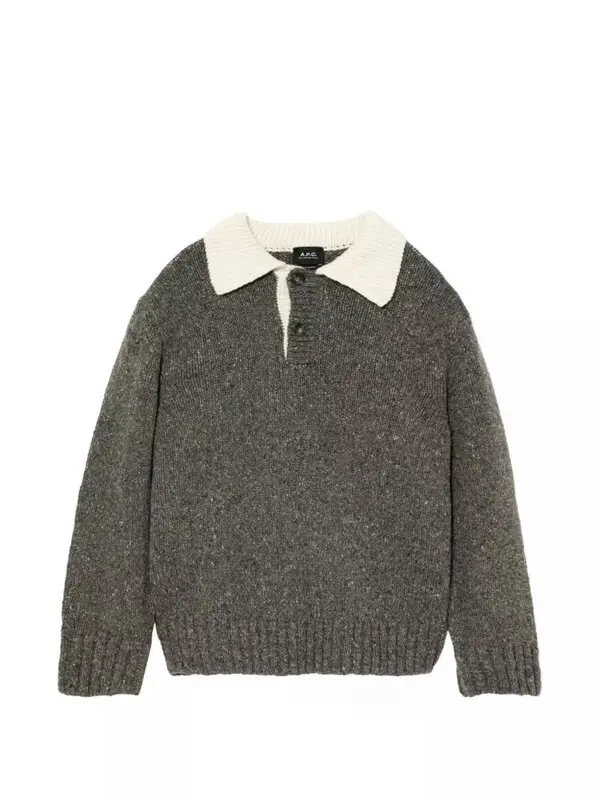 A.p.c. Contrasting Polo Sweater