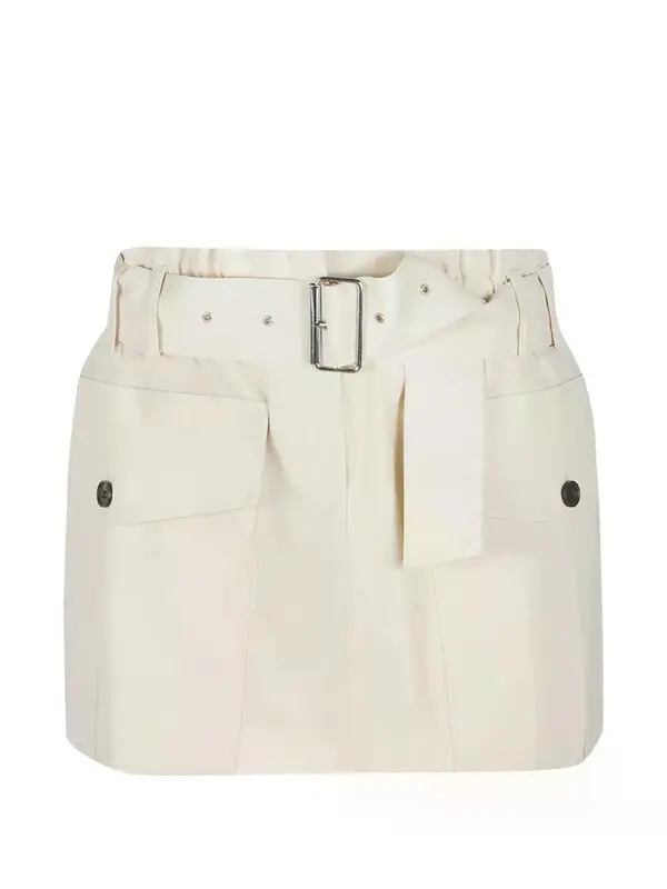 IRO PARIS Belted Mini Skirt With Pocket Details - Neutrals