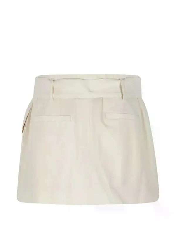 IRO PARIS Belted Mini Skirt With Pocket Details - Neutrals