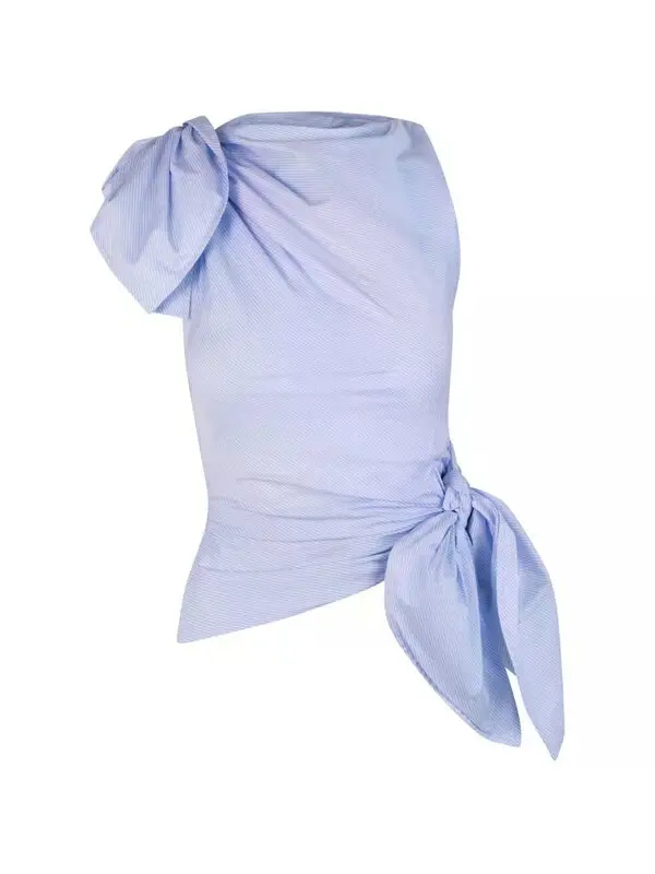 Monse Bow Drape Shirting Top
