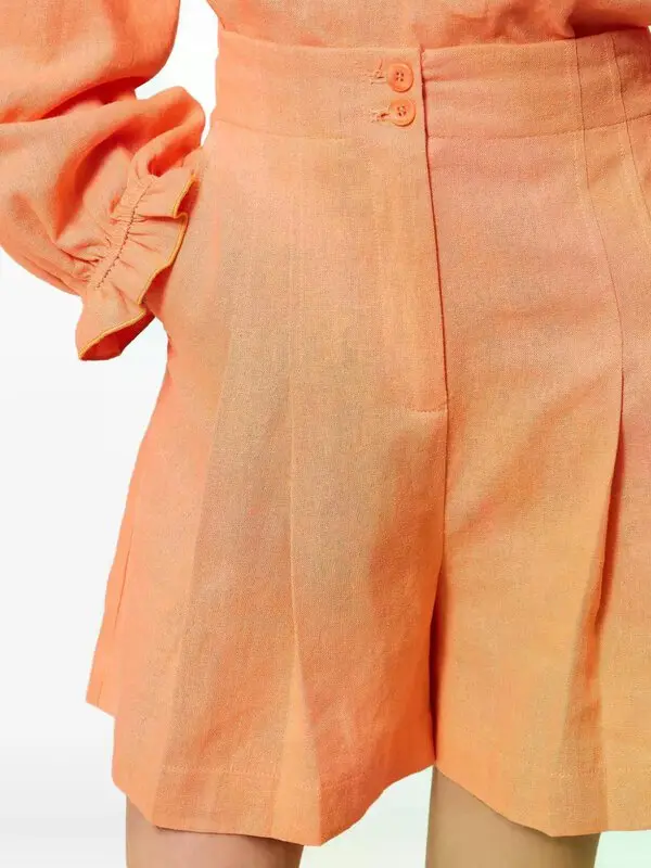 TWINSET Pleated Button Shorts