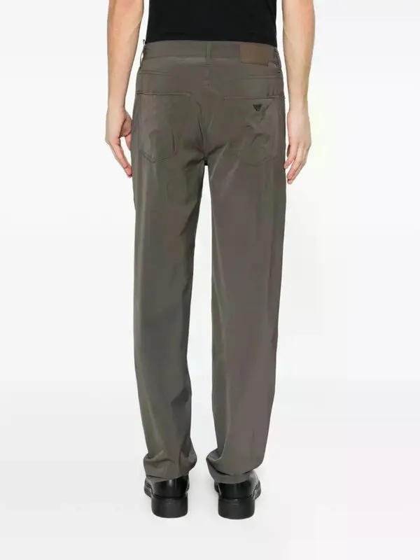 Emporio Armani Logo-patch Trousers - Brown