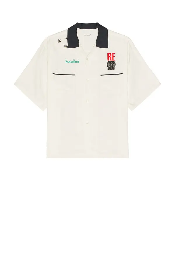 Undercover Short Sleeve Shirt In White - Ivory