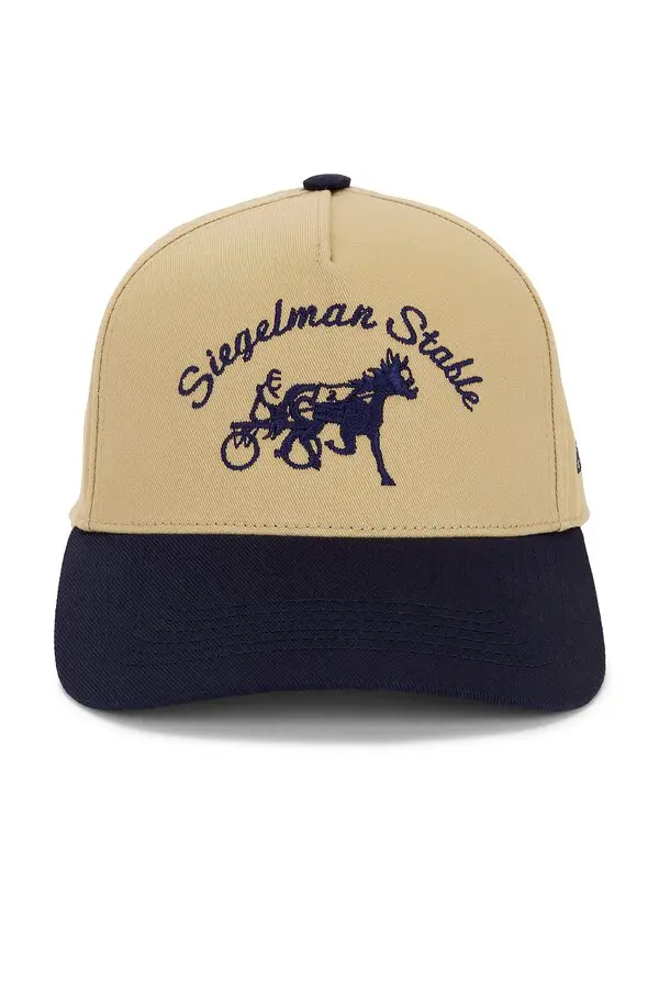SIEGELMAN STABLE Five Panel Cap - Khaki & Navy