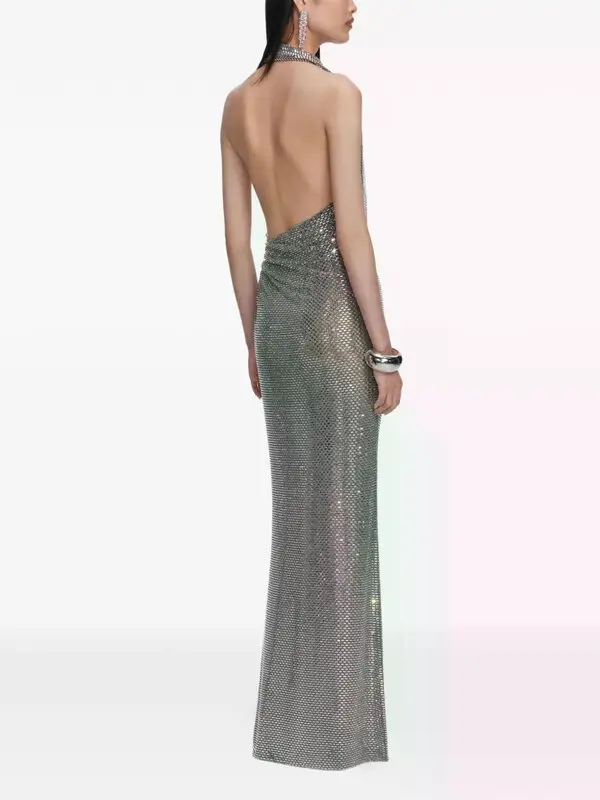 SELF-PORTRAIT Embellished Cowl-neck Maxi Dress