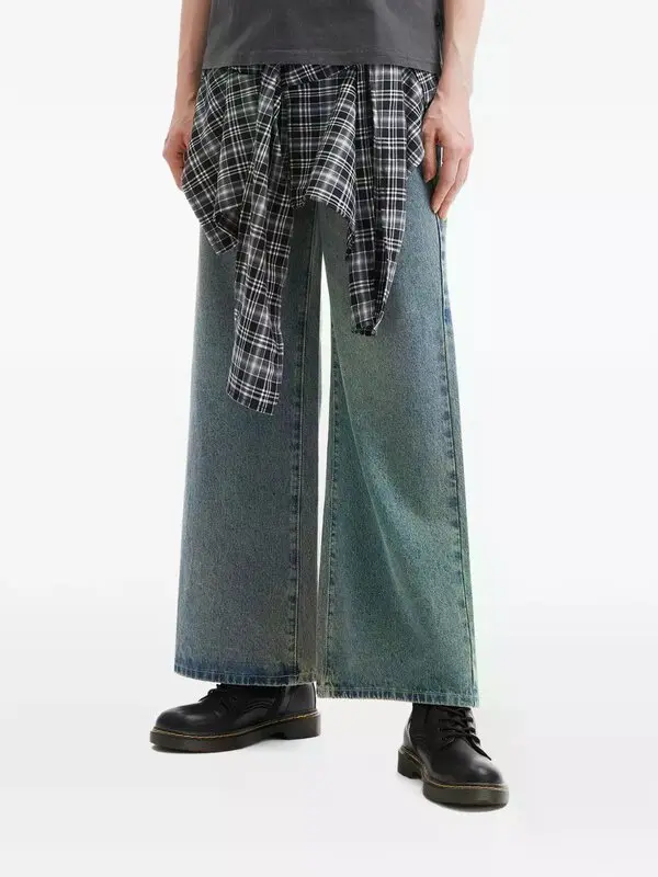 Izzue Wide-leg Layered Jeans