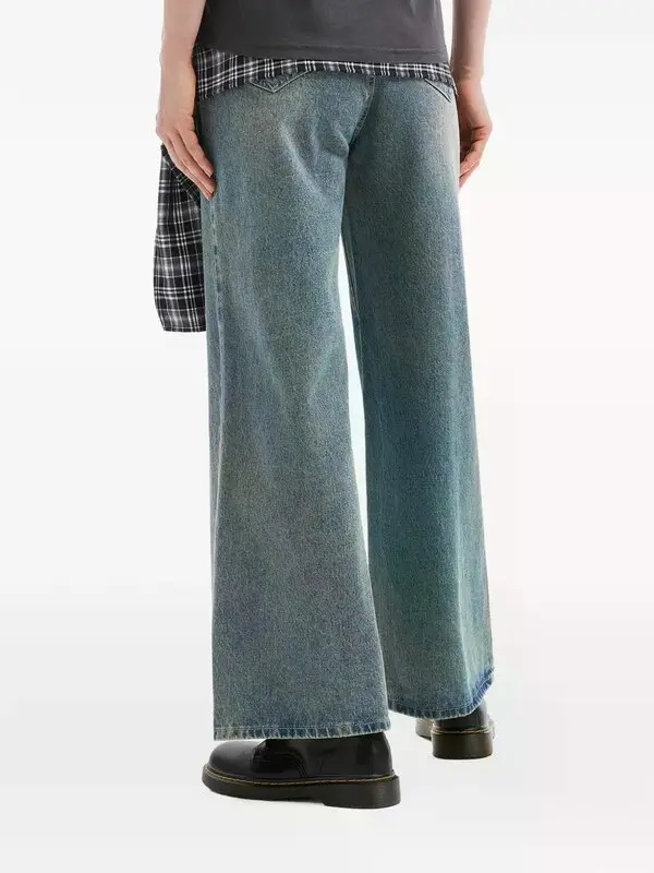 Izzue Wide-leg Layered Jeans