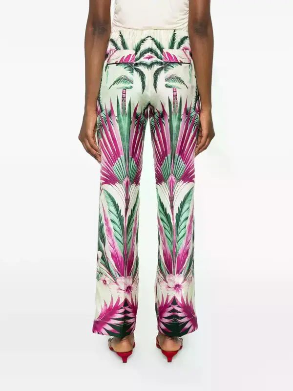 F.R.S FOR RESTLESS SLEEPERS Floral-print Trousers - Green