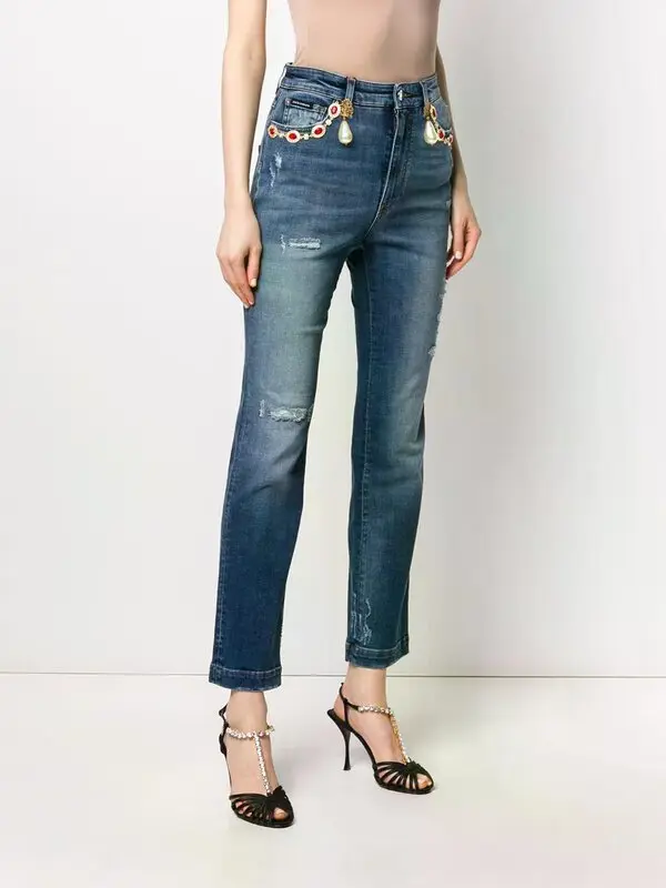 Dolce & Gabbana High-waisted Cropped Jeans