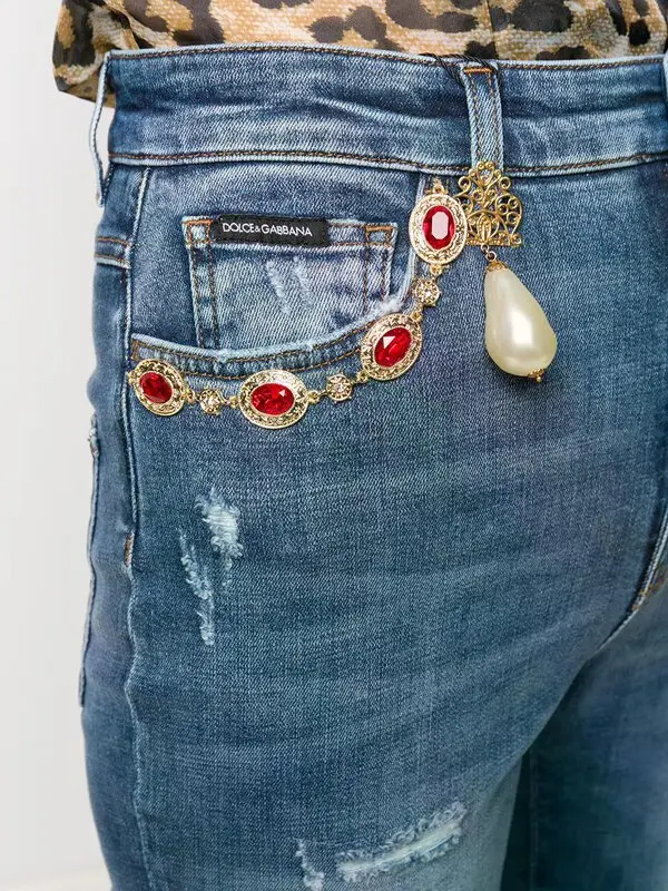 Dolce & Gabbana High-waisted Cropped Jeans