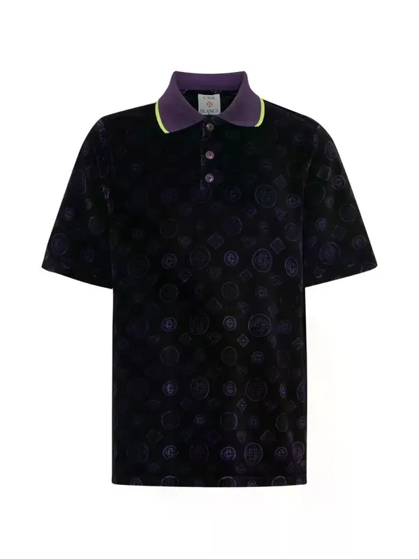 Casablanca Monogram-pattern Polo Shirt