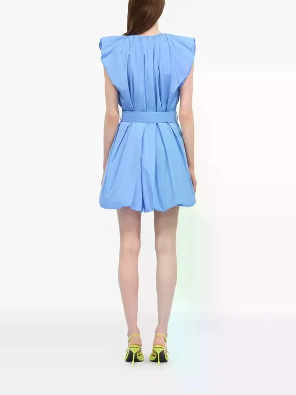 MSGM Belted Pocketed Mini Dress