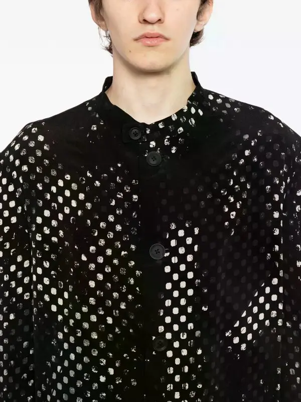 Yohji Yamamoto Patterned Buttoned Jacket