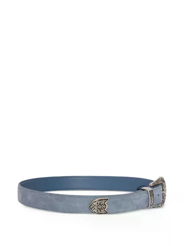 ORTIGNI Floral-engraved Buckle Belt