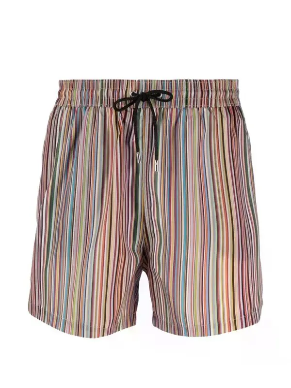 Paul Smith Striped Swim Shorts - Red