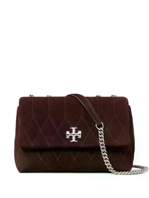 Tory Burch Kira Quilt Small Convertible Shoulder Bag - Brown