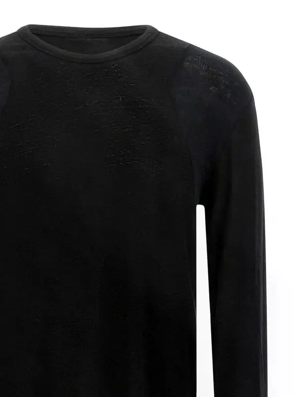 THOM KROM Ribbed Raw-cut T-shirt