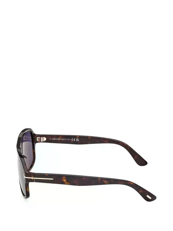 TOM FORD Geometric Bar Sunglasses - Brown