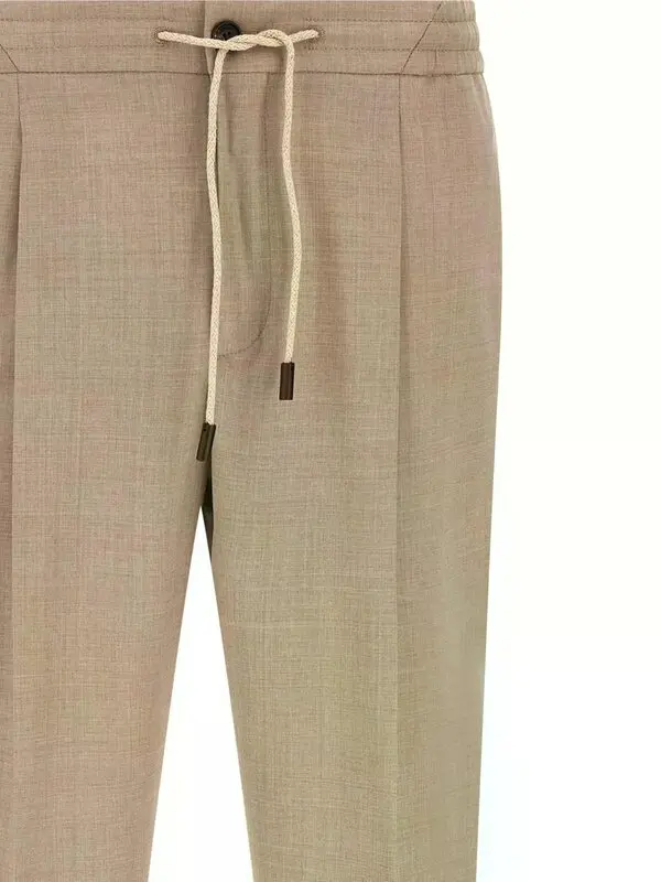 Incotex Modello Pleat Drawstring Tailored Trousers - Neutrals