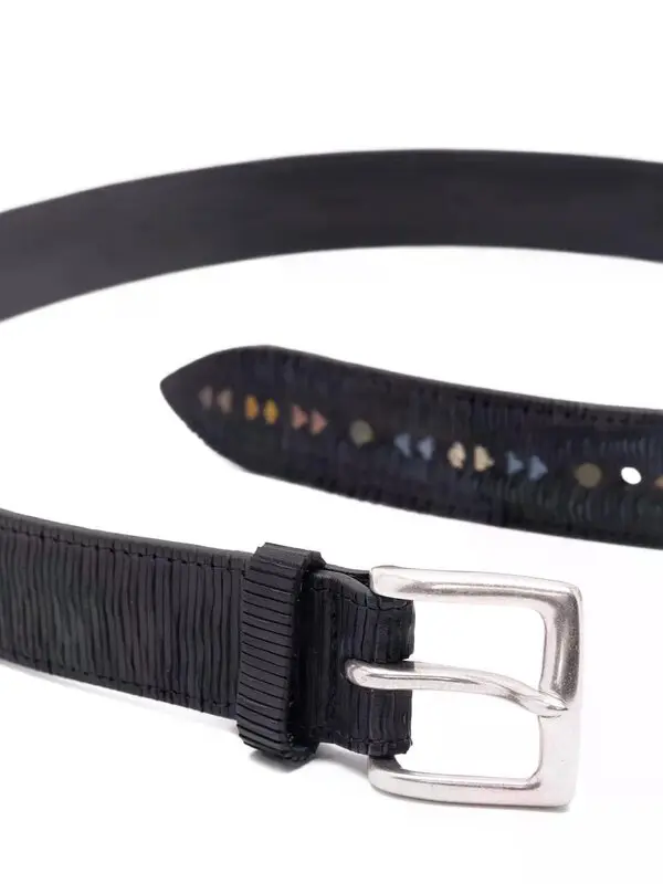 Orciani Blade Symbol Textured Buckle Belt - Blue