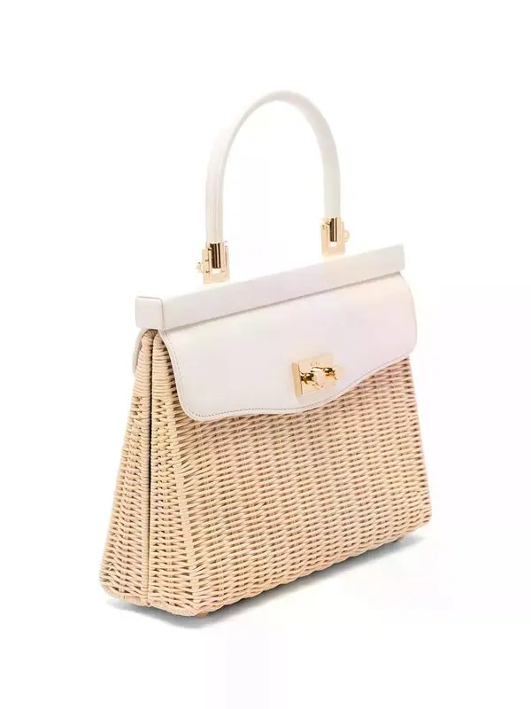 Rodo Wicker Top Handle Shoulder Bag