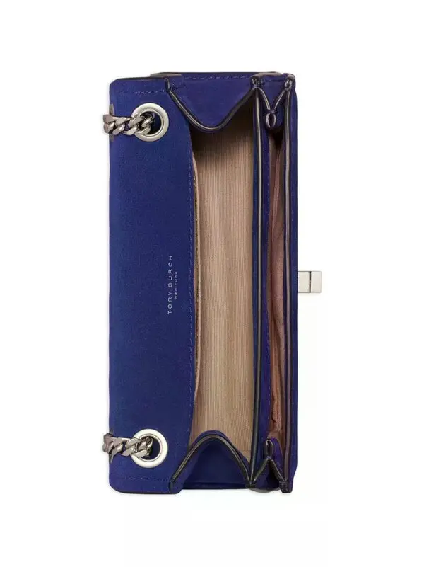 Tory Burch Mini Kira Turnlock Suede Shoulder Bag