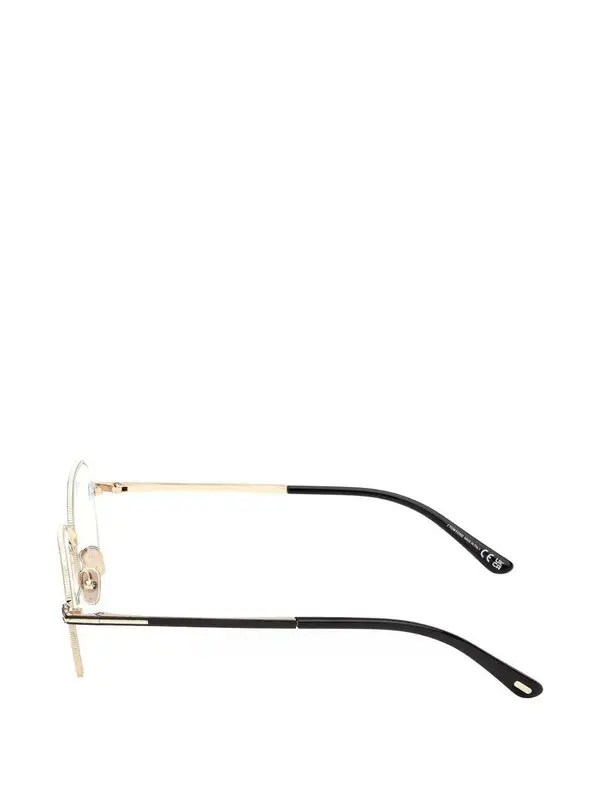 TOM FORD Round Frame Glasses - Gold