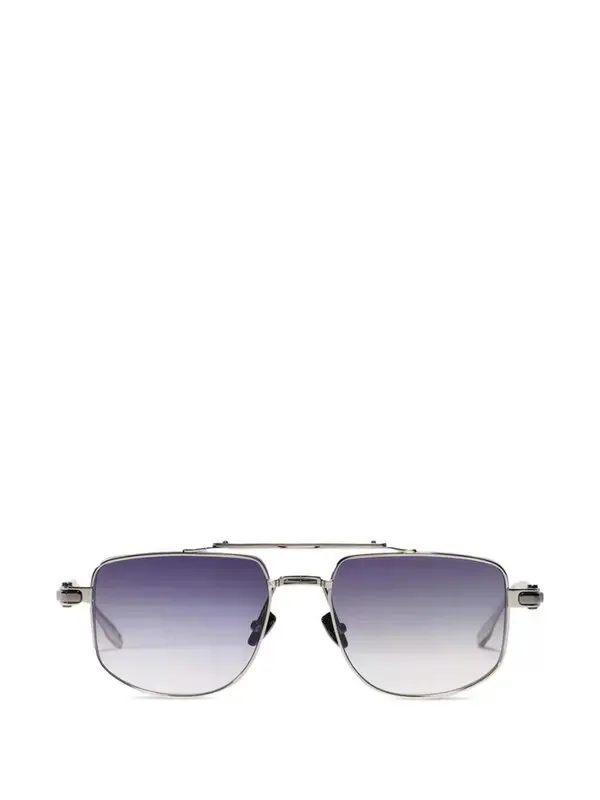 JOHN DALIA Double Bridge Square-frame Sunglasses - Silver