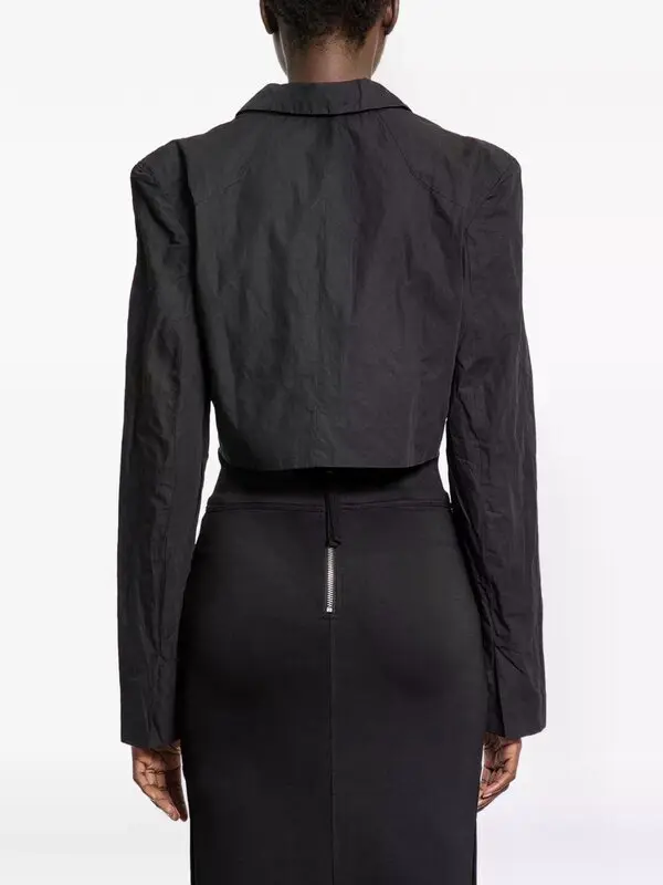 THOM KROM Cropped Jacket With Shoulder Pads