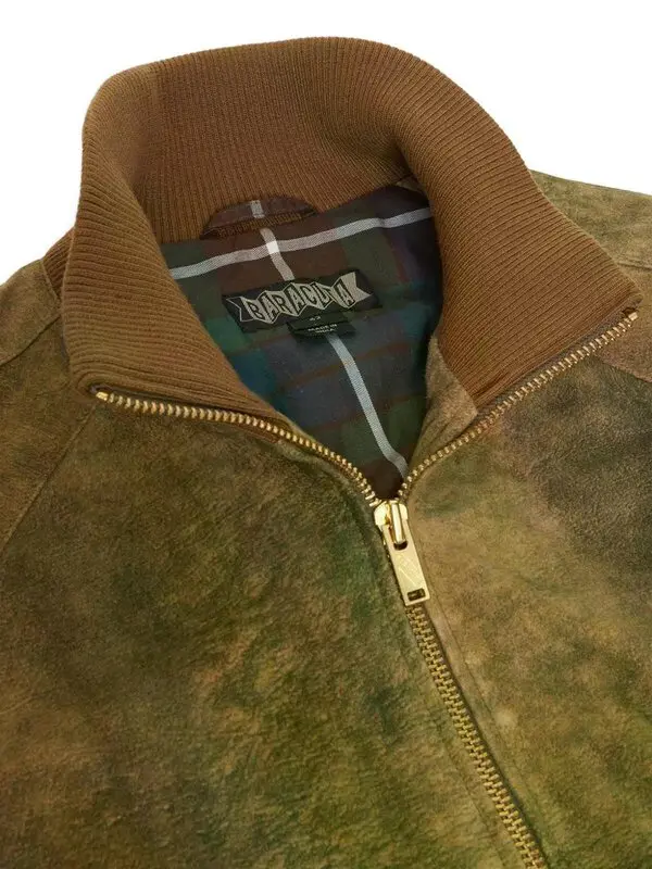 BARACUTA Zip-up Suede Jacket