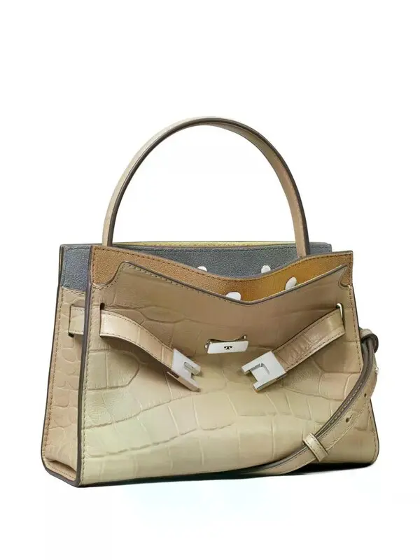 Tory Burch Petite Lee Radziwill Croc-effect Leather Tote Bag