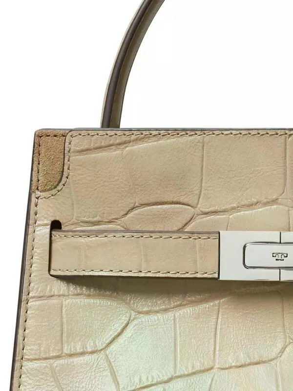 Tory Burch Petite Lee Radziwill Croc-effect Leather Tote Bag